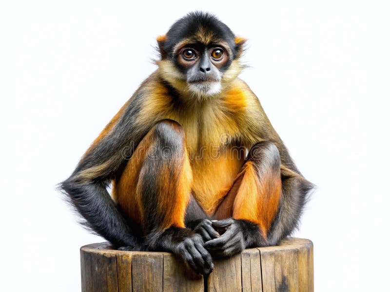 Closeup Portrait of a Stern Spider Monkey on a Post a Striking Wildlife ...