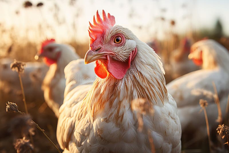 Hen Standing Grass Farm Background Stock Illustrations – 267 Hen ...