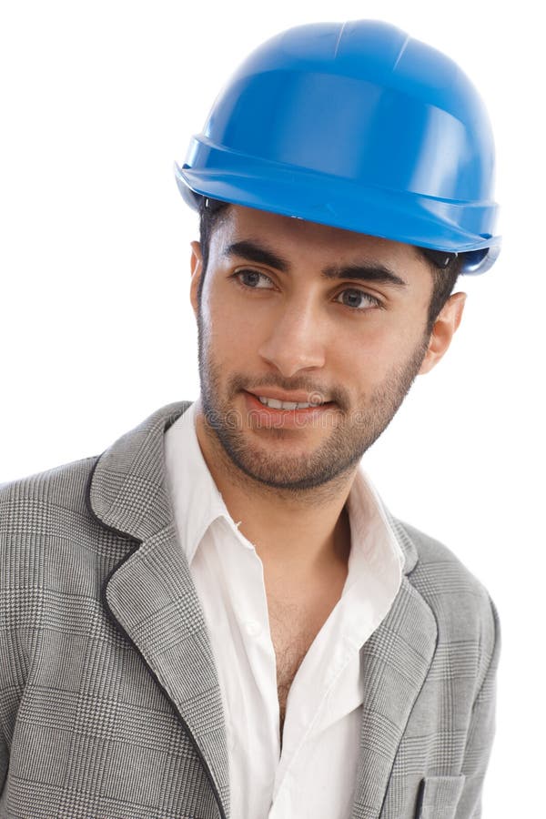 Closeup Portrait of Young Engineer Stock Image - Image of good ...