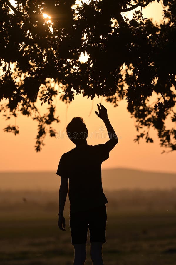 Closeup Portrait Young Man Praying Hands Up Stock Image - Image of ...