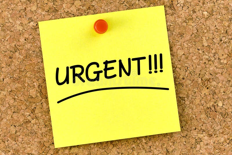 Urgent post-it stock image. Image of memorise, attach - 1473369