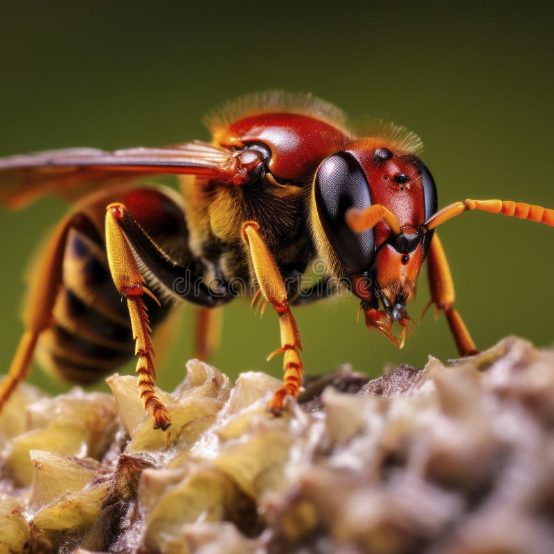 Closeup Potter Wasp Flying in Garden Stock Image - Image of wild, honey ...