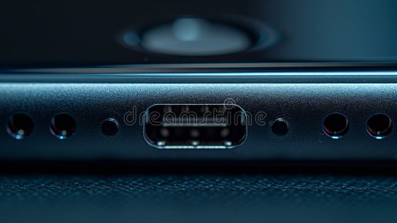 A Closeup of a Power Banks Lightning Port Clearly Labeled for ...