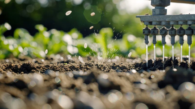 Closeup of a Precision Planting Machines Seed Meter Precisely Dropping ...