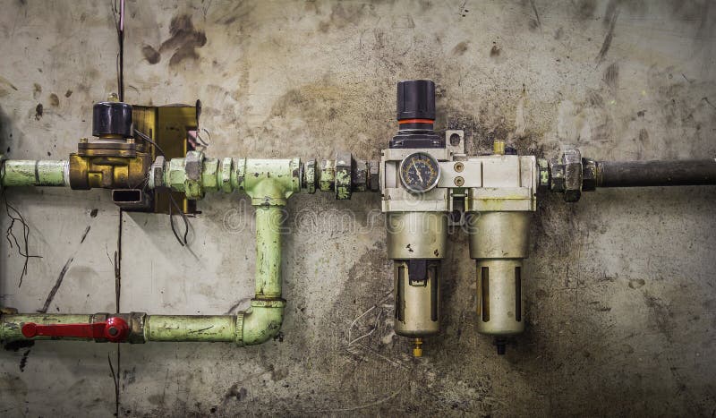 Closeup of a Pressure Meter on a Machine Stock Photo - Image of ...