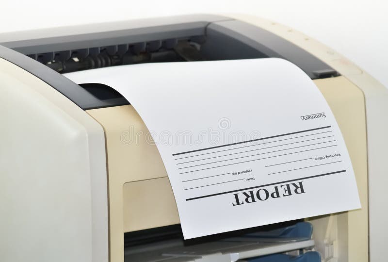 Printed Report in the Office Stock Image - Image of acquaint, everyday ...