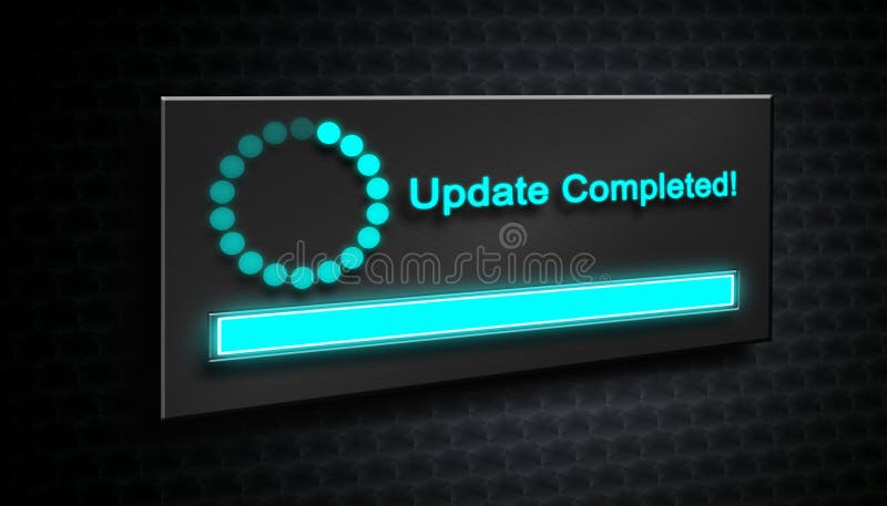 The Process of Updating Software is Completed. 3D Illustration Stock ...