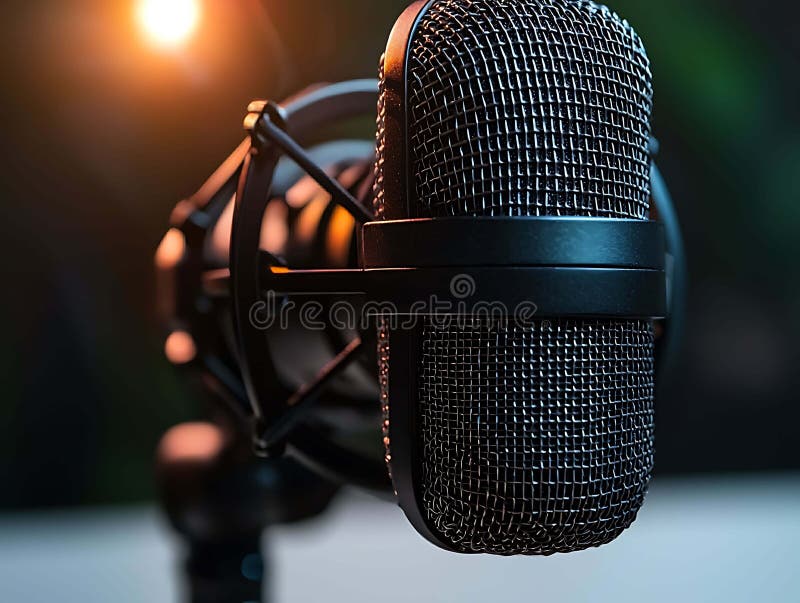 Closeup of a Professional Microphone, Capturing the Intricate Detail ...