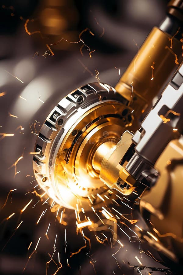 Closeup of a Professional Welder Working on a Machine Wheel, AI ...