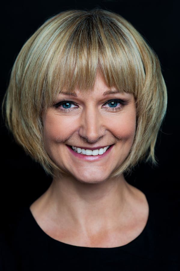 Closeup Profile Shot of an Attractive Female Model Stock Image - Image ...