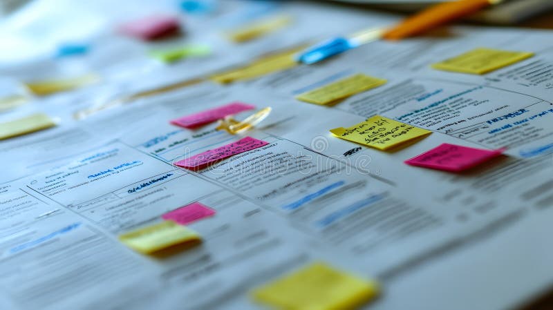 A Closeup of a Project Strategy Document Outlining Problem-solving ...