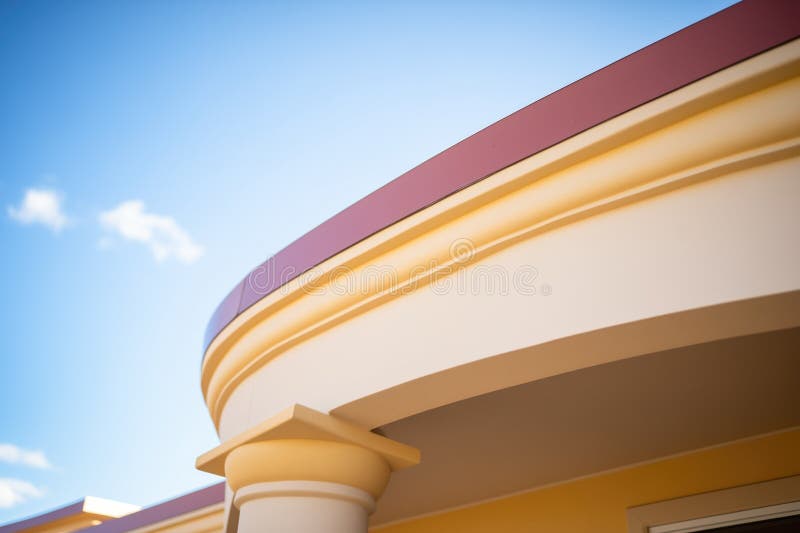 Closeup of Pueblo Rounded Parapet Edge Stock Image - Image of ...