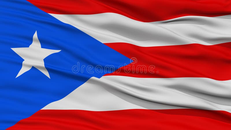 Closeup Puerto Rico Flag stock illustration. Illustration of wind ...