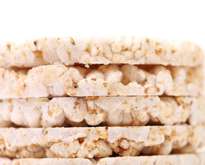 Round Crispy Rice Crackers, Dietary Concept and Healthy Vegetarian Food ...