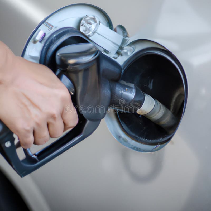 Closeup of a Pump in a Man Hand Filling Petrol Stock Photo - Image of ...
