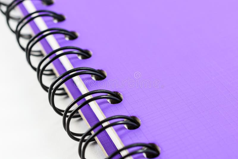 Closeup purple notebook stock image. Image of writing - 74252837