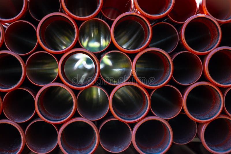 Closeup of Pvc Pipes on a Stack Stock Photo - Image of closeup ...