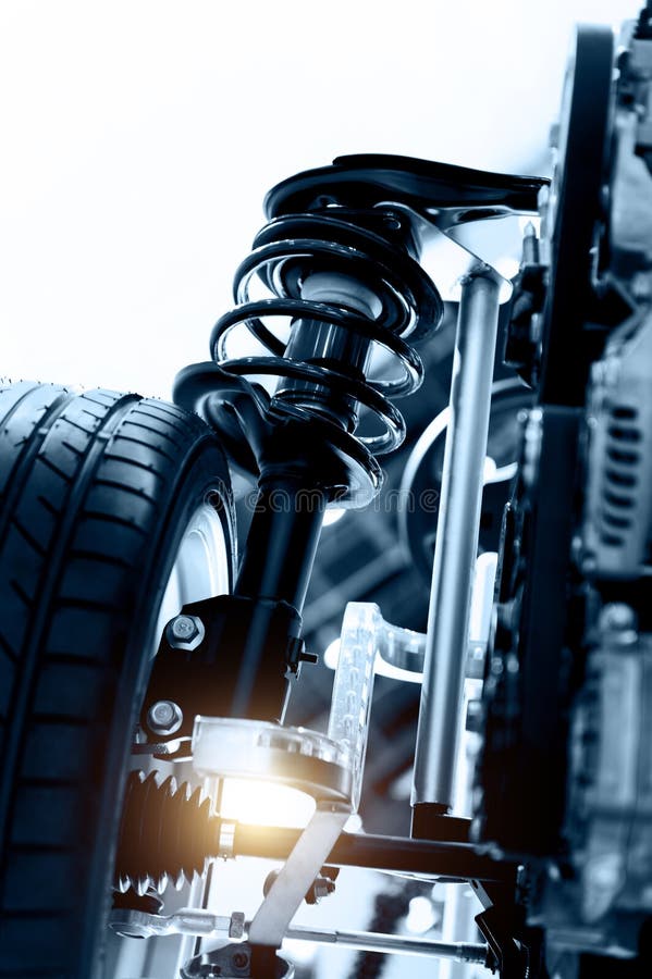 Race Car Shock Absorber and Wheel Stock Photo - Image of absorber ...