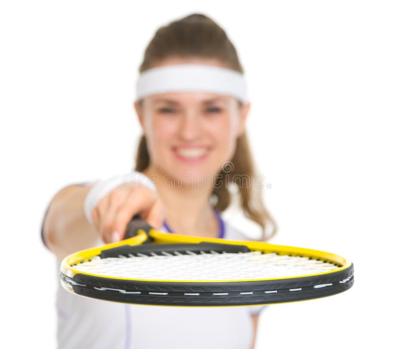 Closeup on Racket in Hand of Tennis Player Stock Image - Image of ...
