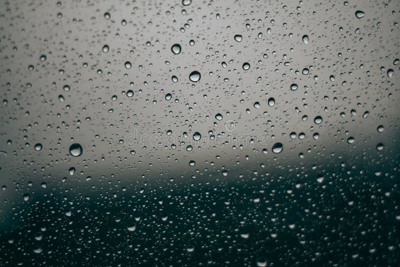 Closeup of Rain Droplets on a Window Stock Image - Image of ...