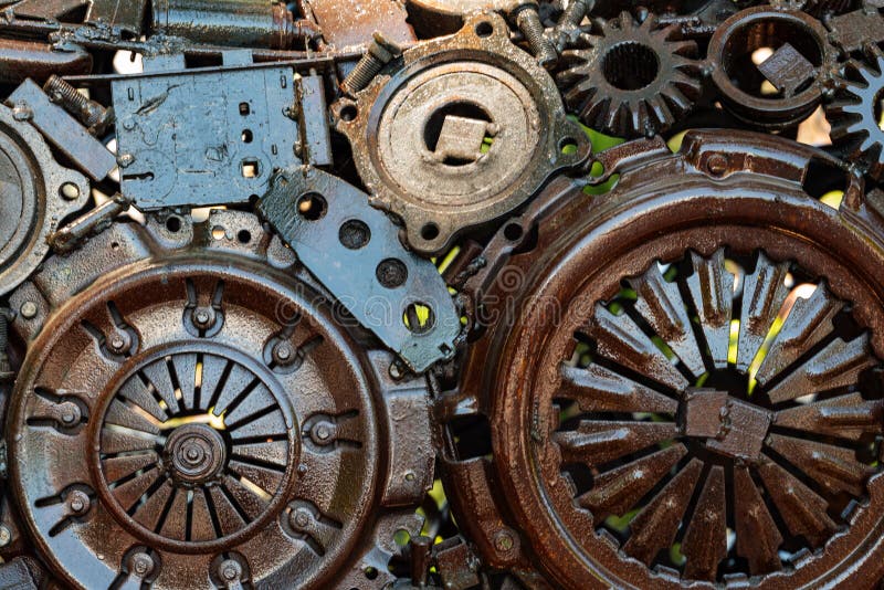 Closeup of a Random Assortment of Mechanical Components Stock Image ...
