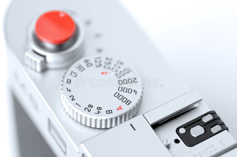 Closeup rangefinder camera stock photo. Image of hotshoe - 30530124
