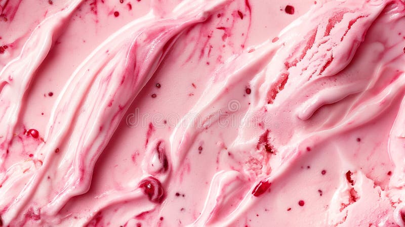 A Closeup of the Raspberry Ripple Ice Cream Texture, Featuring Its ...