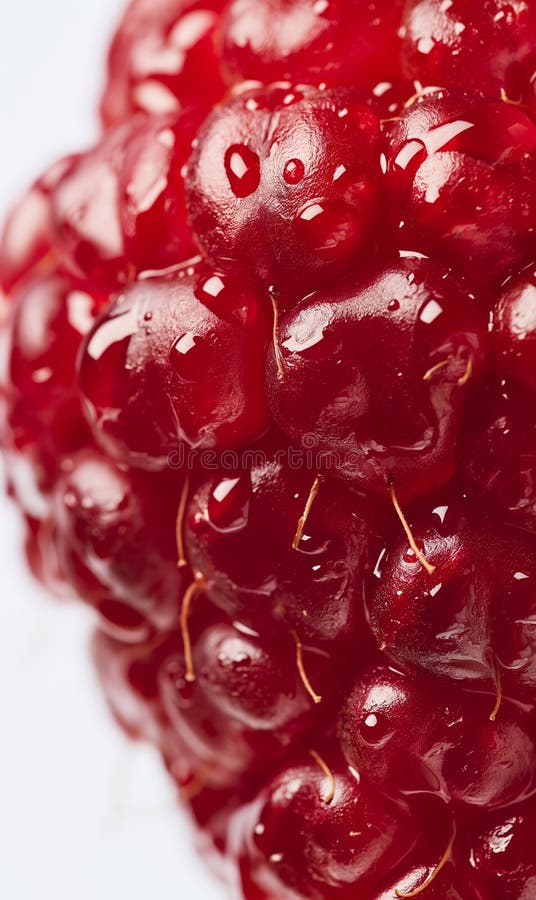 A Closeup of the Raspberry Texture, Showcasing Its Delicate and Bumpy ...