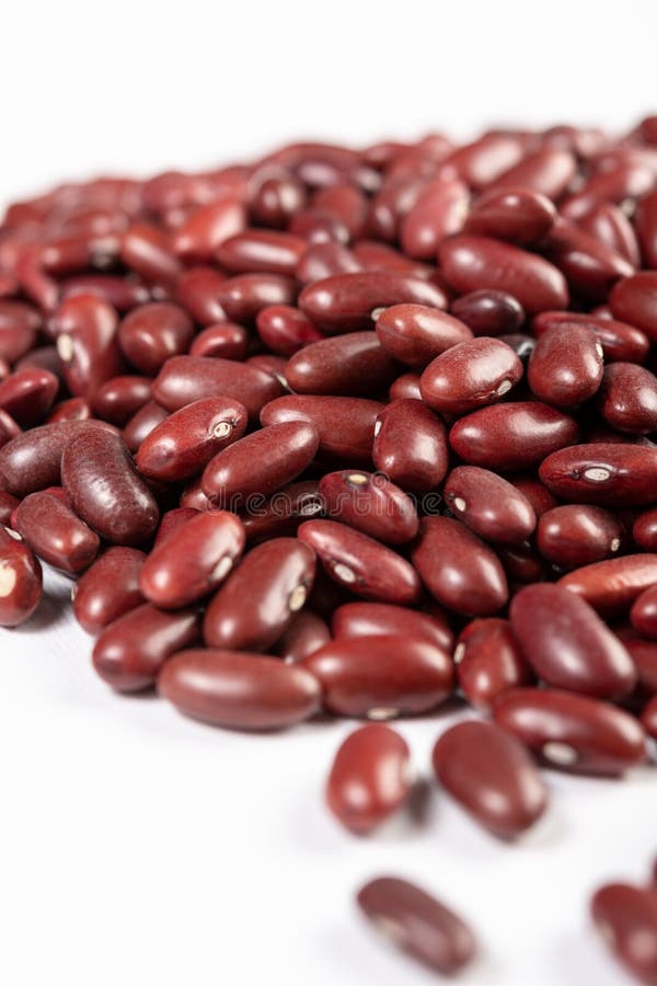 Closeup of Raw Red Beans Above White Background Stock Image - Image of ...