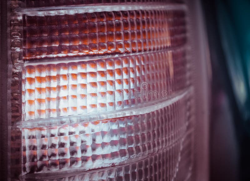 Closeup of Rear Light of Car Stock Image - Image of abstract, texture ...