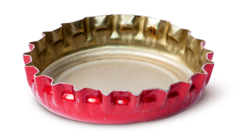 Closeup of red bottle cap stock photo. Image of beverage - 75265618
