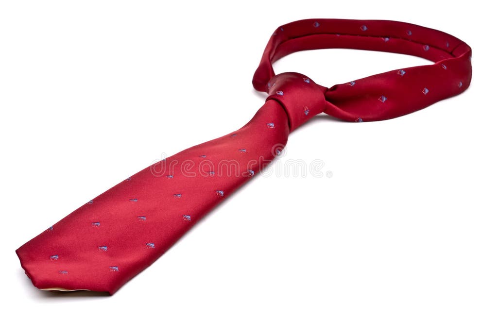 Closeup of a Red Business Tie Stock Image - Image of attire, apparel ...