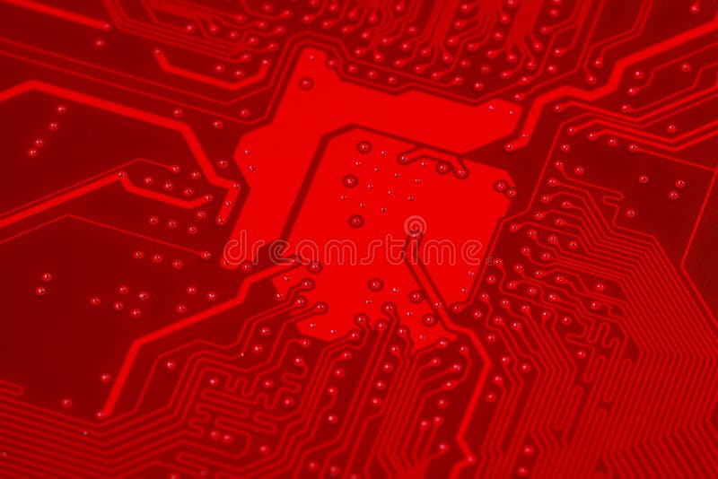Closeup of Electronic Circuit Red Board with Processor of Compu Stock ...