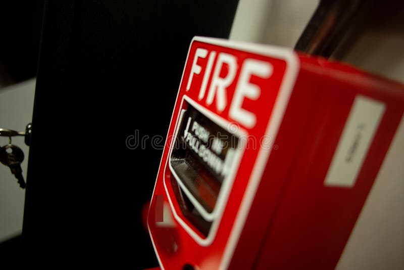 Closeup of a Red Fire System Sensor Stock Image - Image of sensors ...