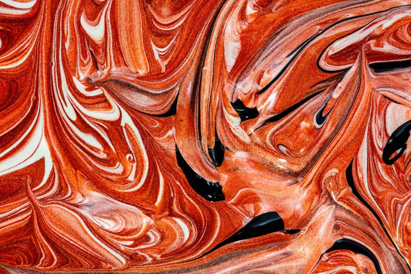 Closeup of Red Fluid Metallic Paint Textured Background Stock Image ...