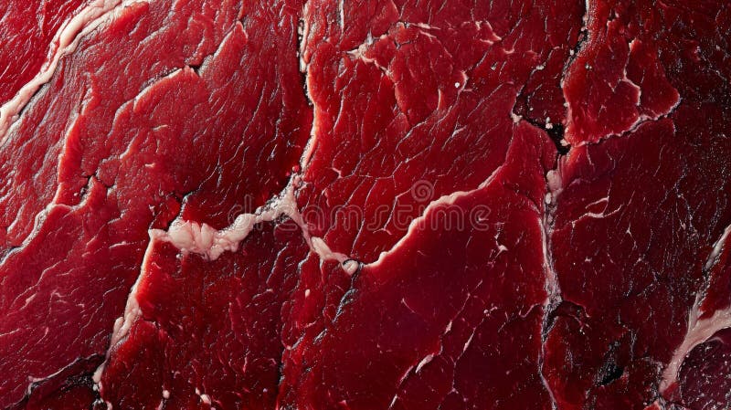 Closeup of Red Meat Texture with Deep Red Tones Stock Illustration ...