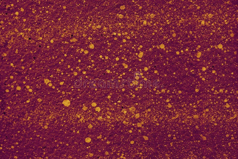 Closeup of Red Painted Surface with Yellow Paint Drops - Perfect for ...