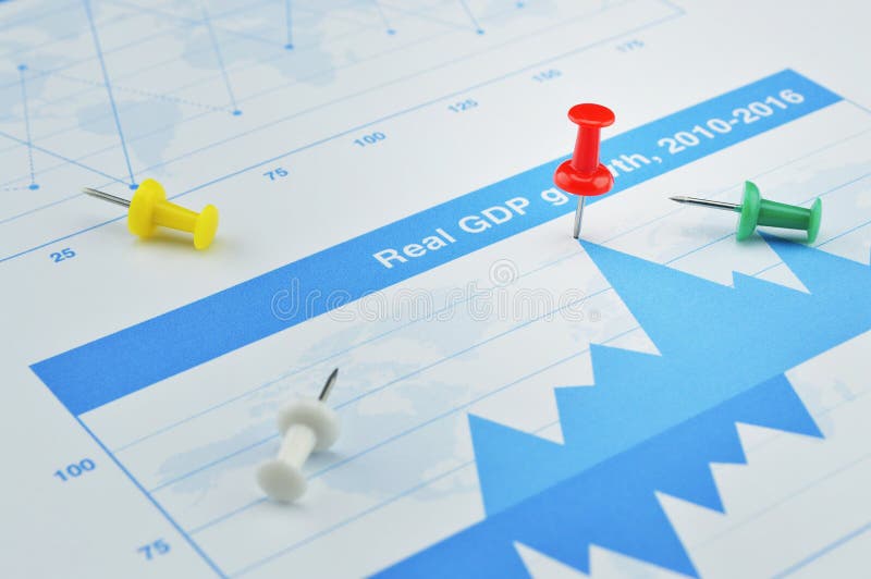 Closeup of Red Pin on Financial Graph, Business Concept, Target Stock ...