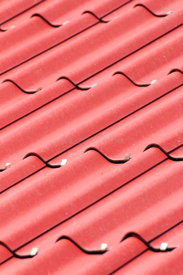 Closeup of Red Roof Texture Stock Image - Image of rooftop, roofing ...