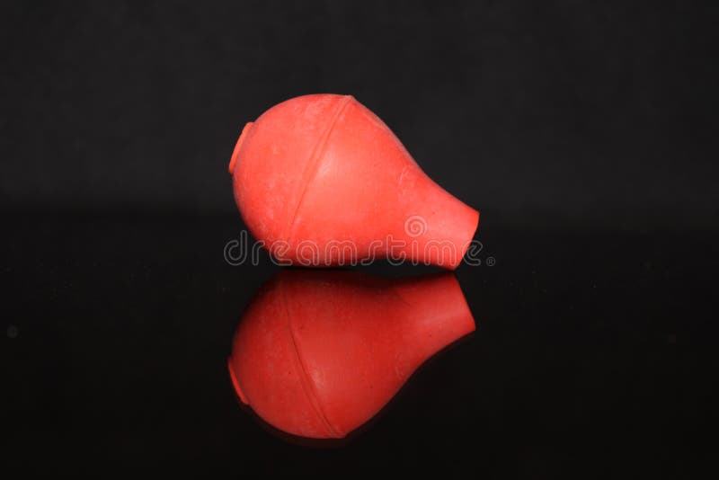Closeup of a Red Rubber Pipette Bulb Stock Image - Image of equipment ...