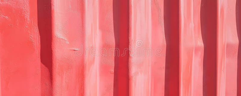 Closeup of Red Wavy Vertical Ribbed Texture for Design and Background ...
