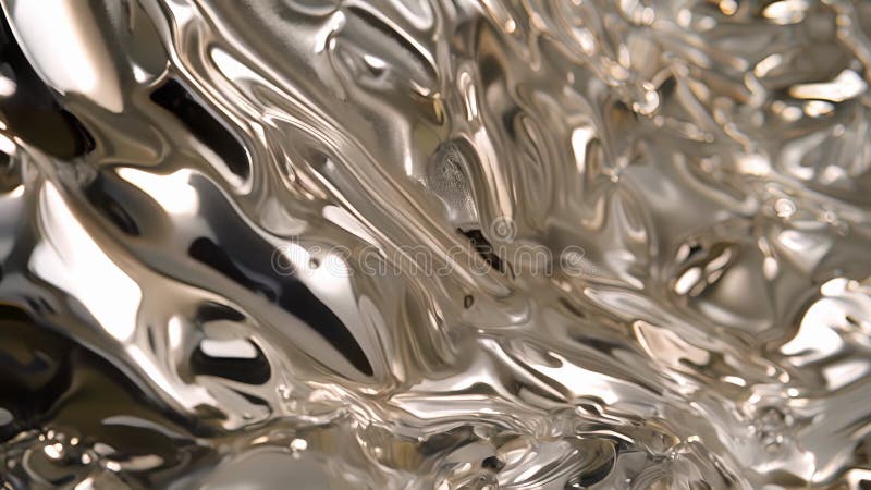 A Closeup of Reflective Chrome Metal with a Smooth Surface and ...