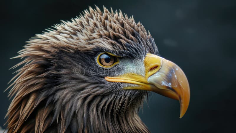 Closeup of the Regal Head of a Sea Eagle Its Piercing Eyes Focused on ...