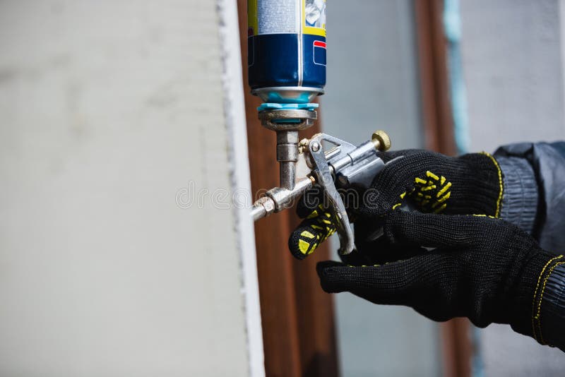 Close Up of Hand of Repairman, Professional Builder Working Indoors ...