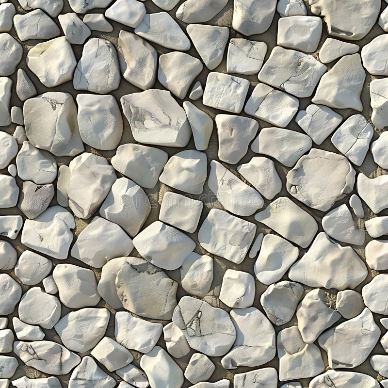 Closeup Repeating Tile of Natural Shaped Set Cobblestones Stock ...