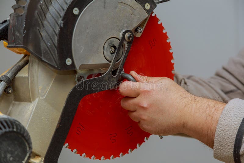Closeup on the Replacement Blade in the Circular Saw Tools Stock Photo ...