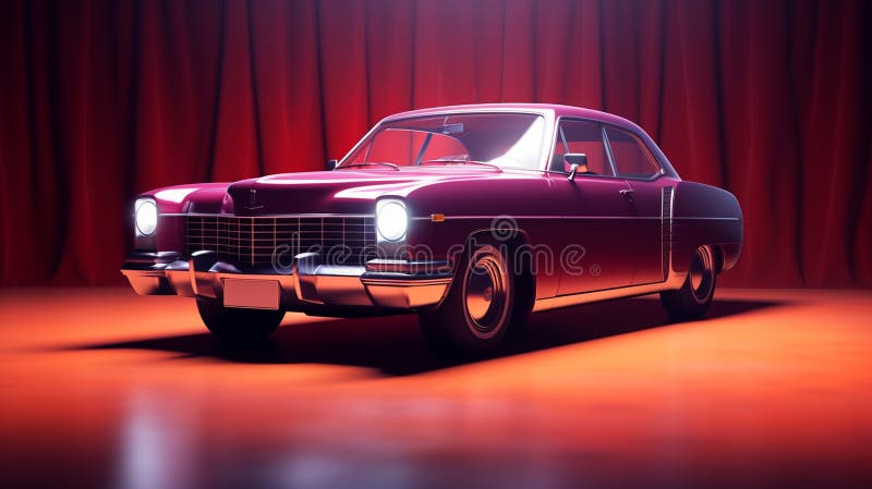 Closeup Retro Car Vintage Legacy Stock Illustration - Illustration of ...