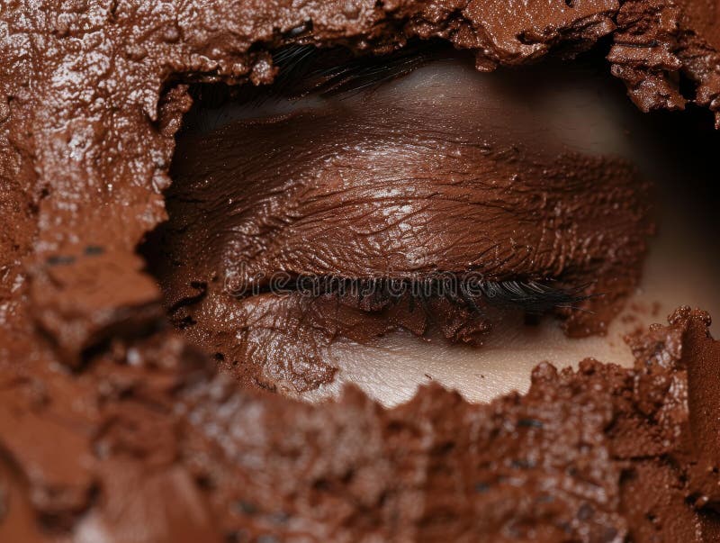 Closeup of Rich Chocolate Cake Texture Stock Illustration ...