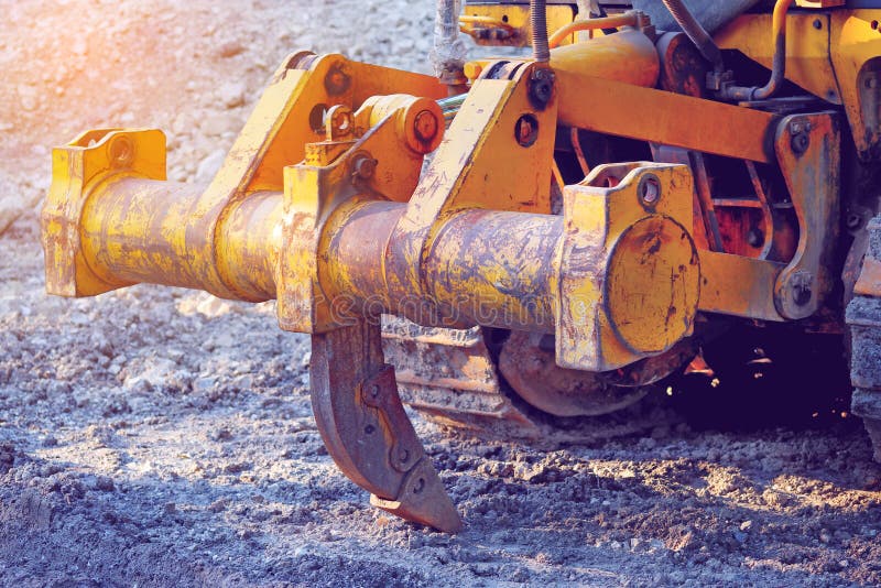 Bulldozer Back - Horizontal Stock Photo - Image of countryside ...