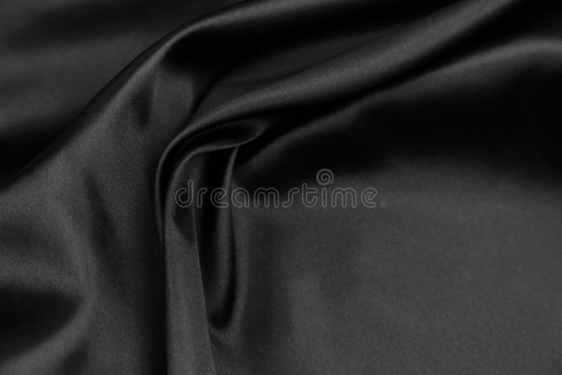 Black silk fabric stock photo. Image of smooth, macro - 183665030